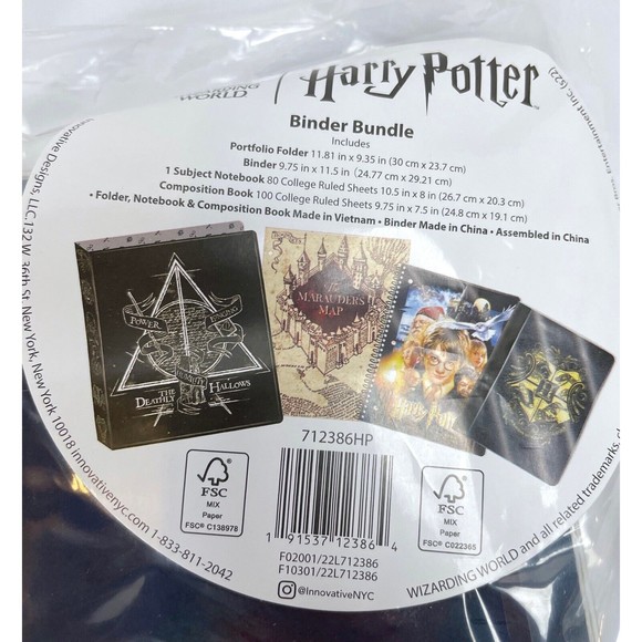 Office | Harry Potter Binder Folder Composition Book 1 Subject Notebook ...